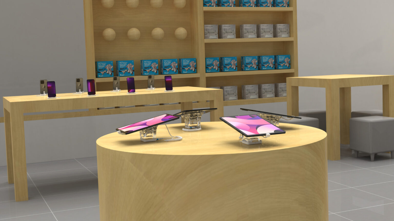 affordable anti-theft security display stand for phone shop - Tocvue